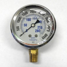 Gauge, To 4000 Psi Bottom Mnt